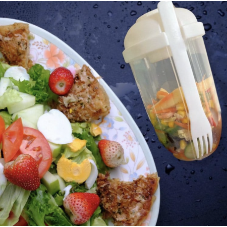 Set Of Two : Portable Salad Cup - One Deal A Day - Tech Bar Investments